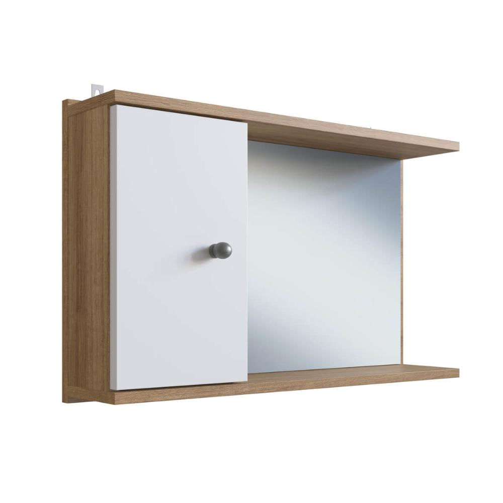 Armário Para Banheiro com 1 Porta Mel Branco LVA05 Versato Nova Móbile ...