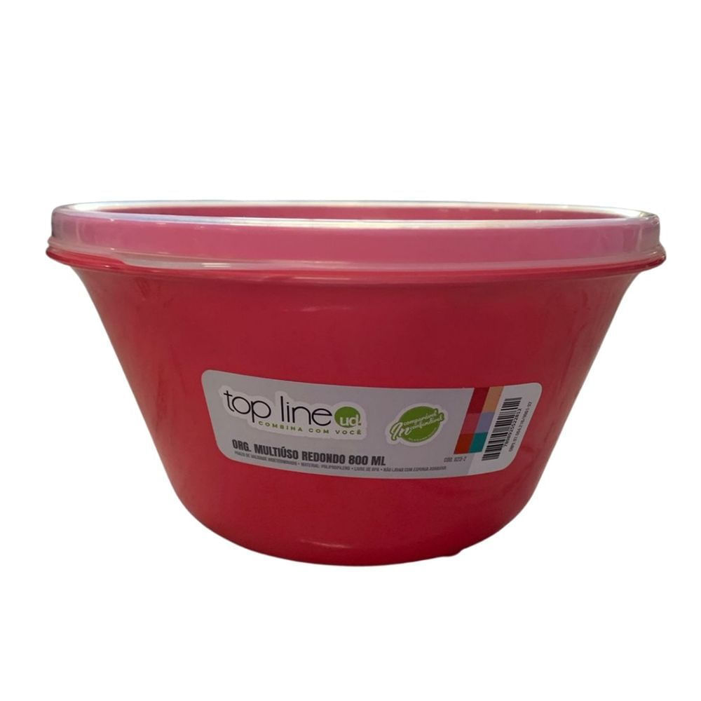 Organizadores Multiúso Redondo 800 ml Rosa 623-2 - Top Line - Shopping ...