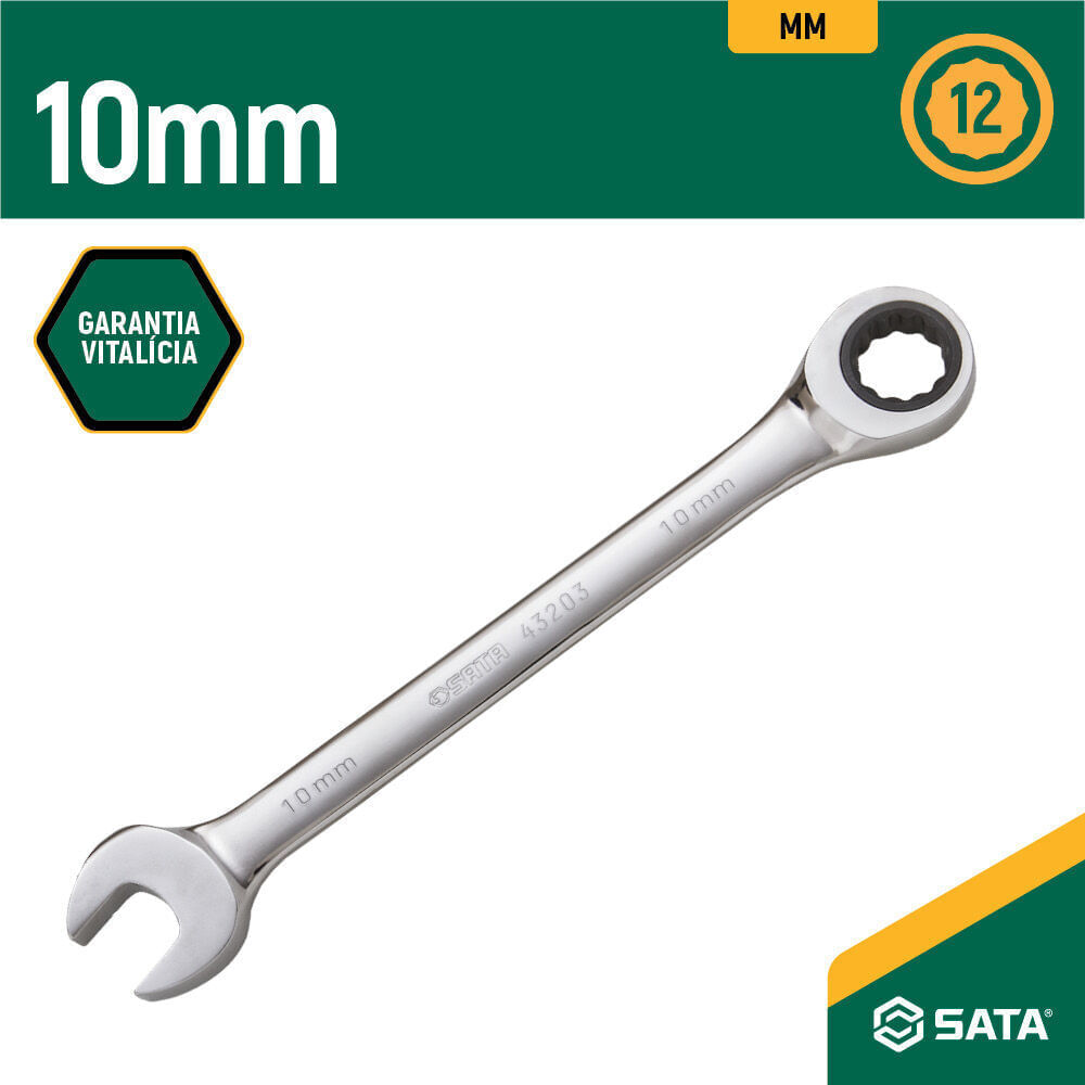 Chave Combinada com Catraca 10mm Apex Sata Cromo Vanádio - Shopping do ...