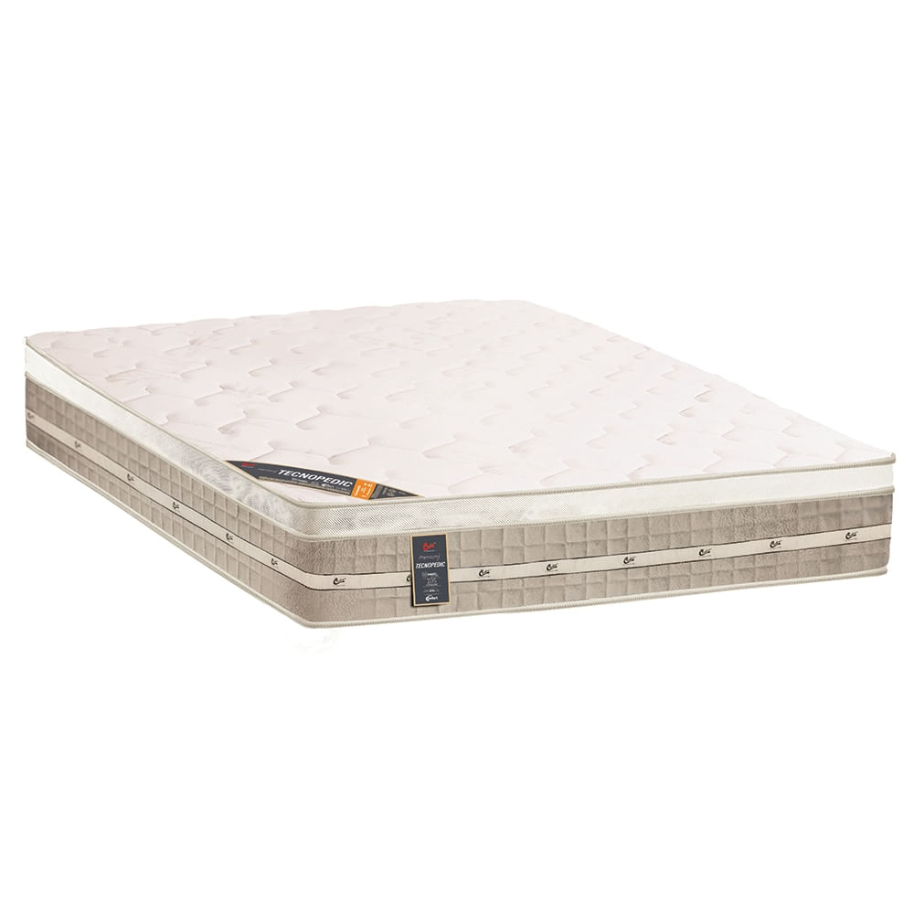 Colchão King Castor Premium com Euro Pillow e Molas Tecnopedic System ...
