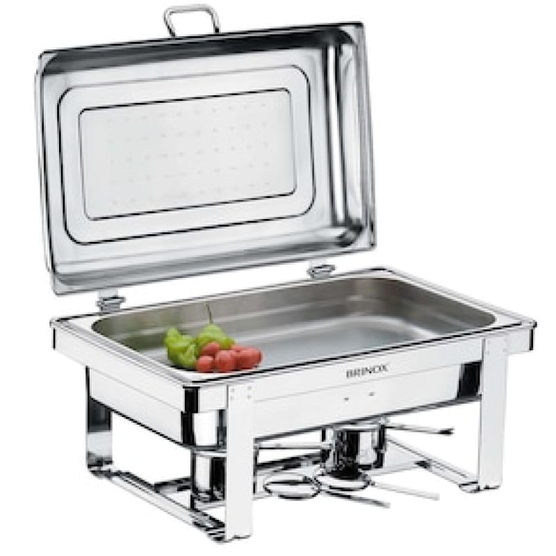 Rechaud Retangular Brinox Savoy com 1 Cuba 1098/201 - 4 Peças ...
