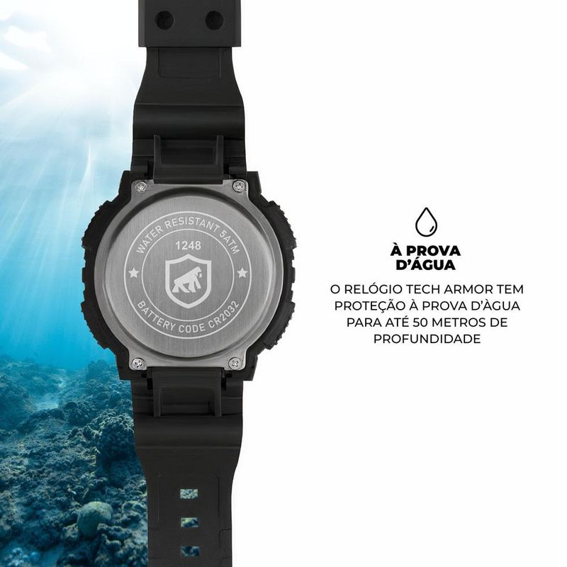 Relógio Tech Armor Preto - Gshield - Shopping do Sicredi