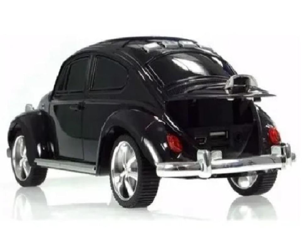 Caixinha De Som Fusca Bluetooth Led Miniatura De Carro Fuscão Preto ...