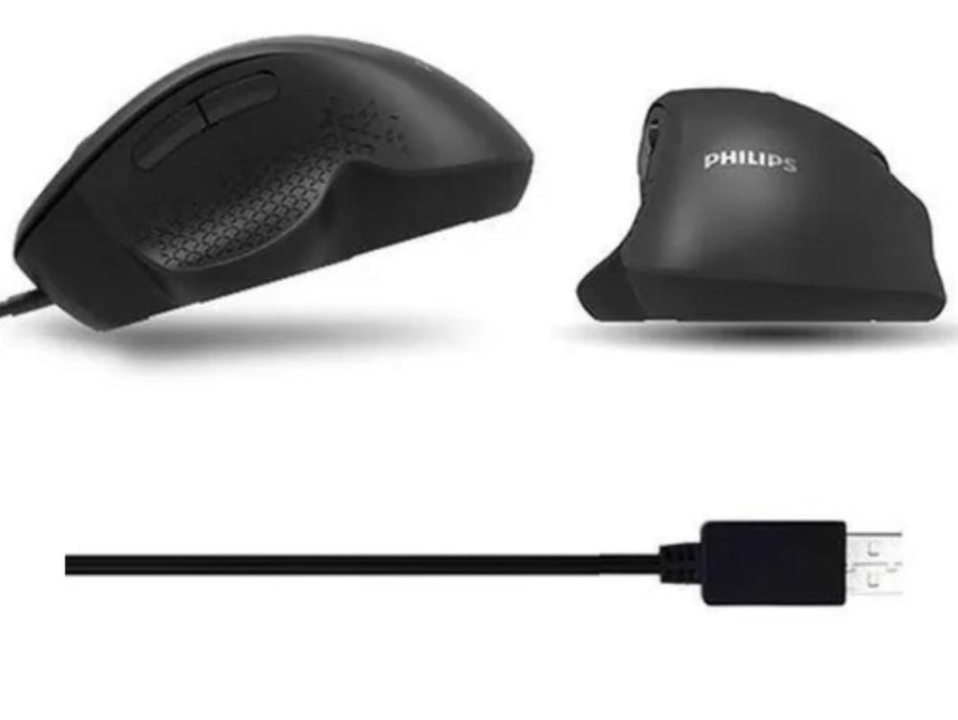 Mouse Óptico Com Cabo USB 6 Botões 3200dpi Philips M444 / SPK7444 ...