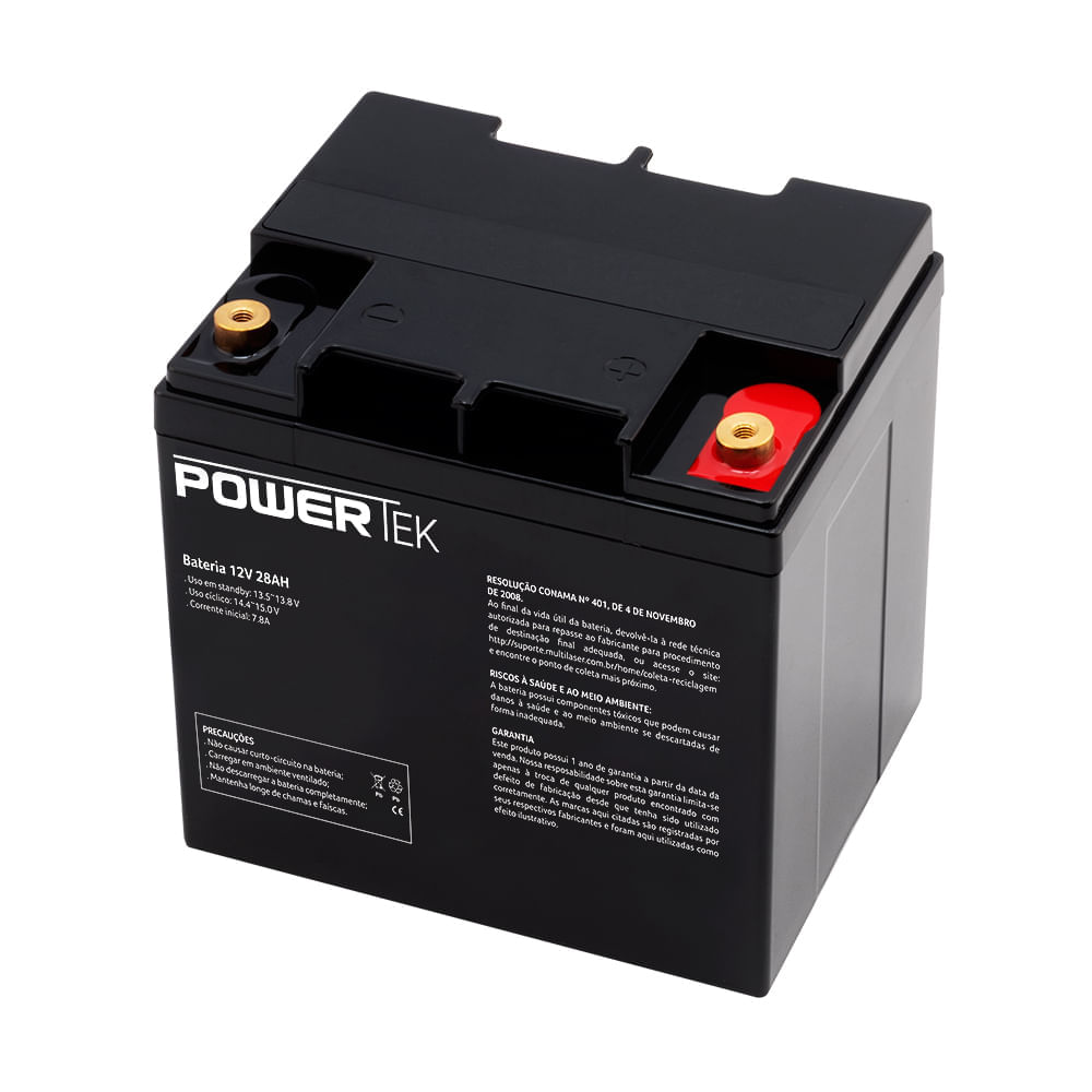 Bateria Powertek 12v 28ah - EN019 - Shopping do Sicredi