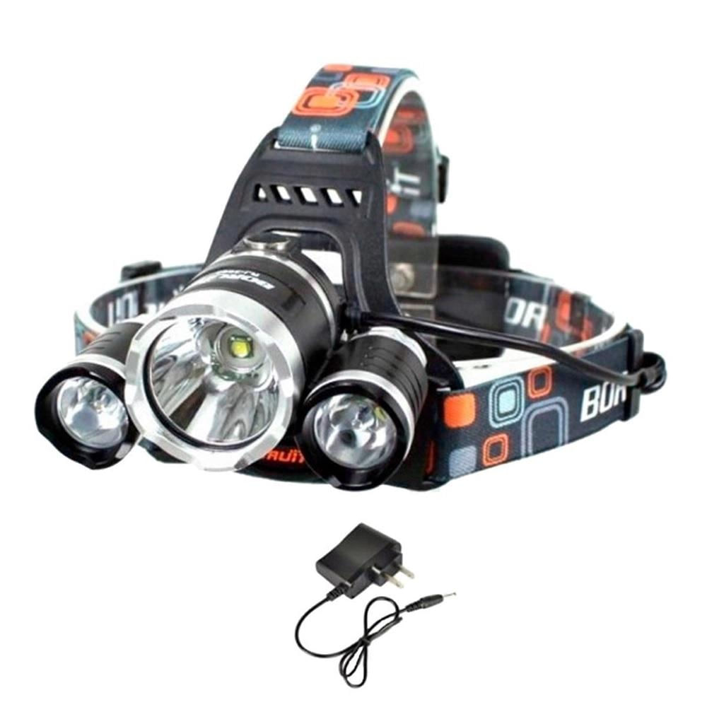 Lanterna Cabeça Triplo T6 3 Led Cree Profissional Swat Tática 2