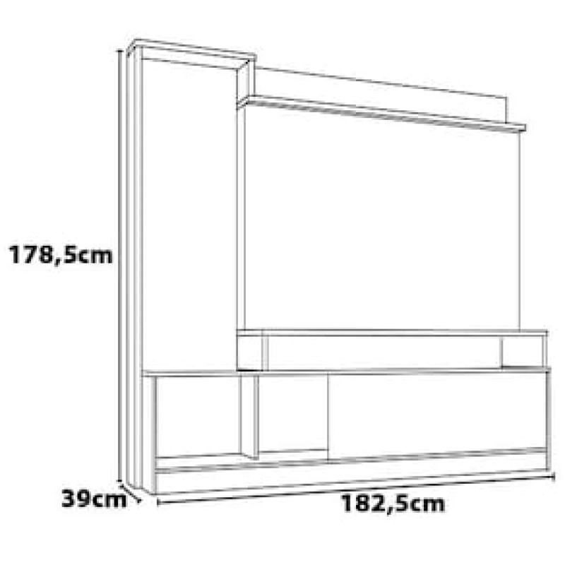 Estante Home Theater Madetec Frizz Prime para TV de até 55 polegadas ...