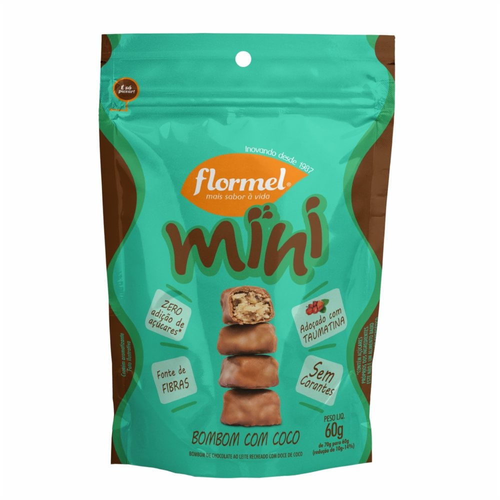 Bombom Flormel Mini Coco 60g - Shopping do Sicredi