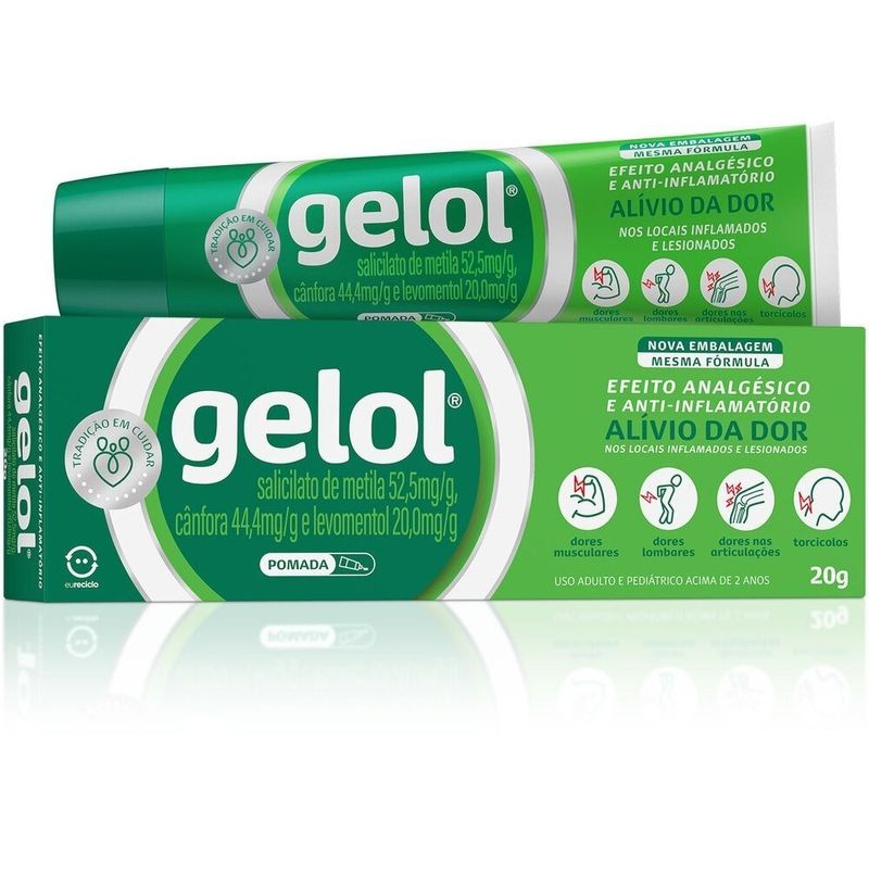 Gelol Pomada 20g Shopping Do Sicredi