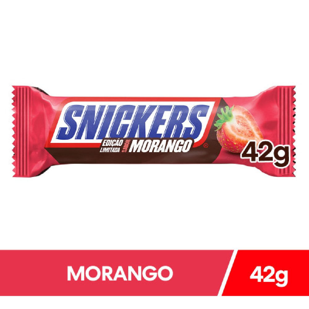 Chocolate Snickers Morango 42g - Shopping do Sicredi