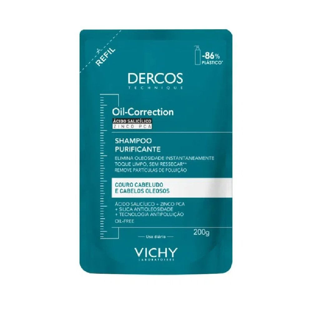 Shampoo Vichy Dercos Oil Correction Refil 200g - Shopping do Sicredi