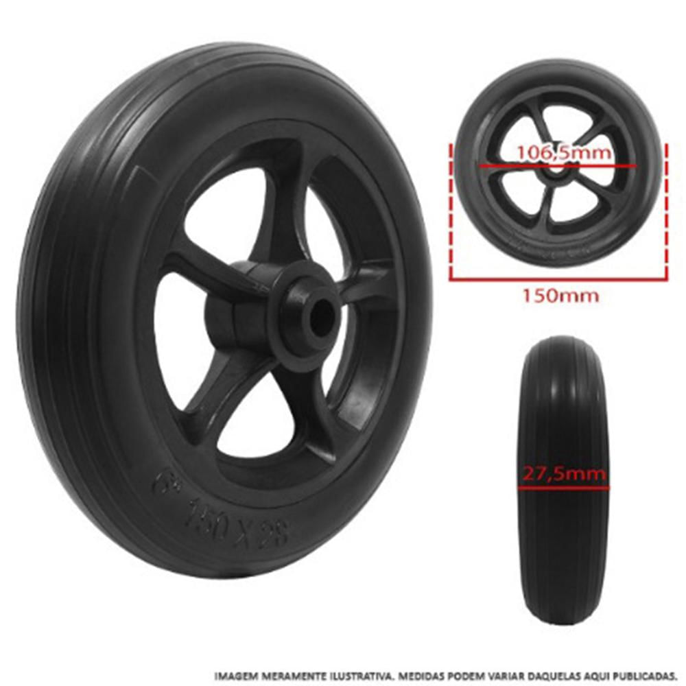 Roda 6 Polegadas para Cadeira de Banho Pvc - Shopping do Sicredi