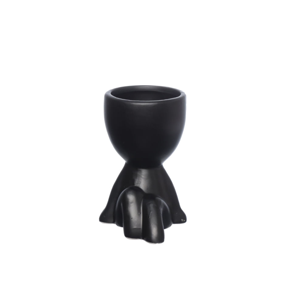Vaso Bob Perna Junta Preto 11 cm - Shopping do Sicredi