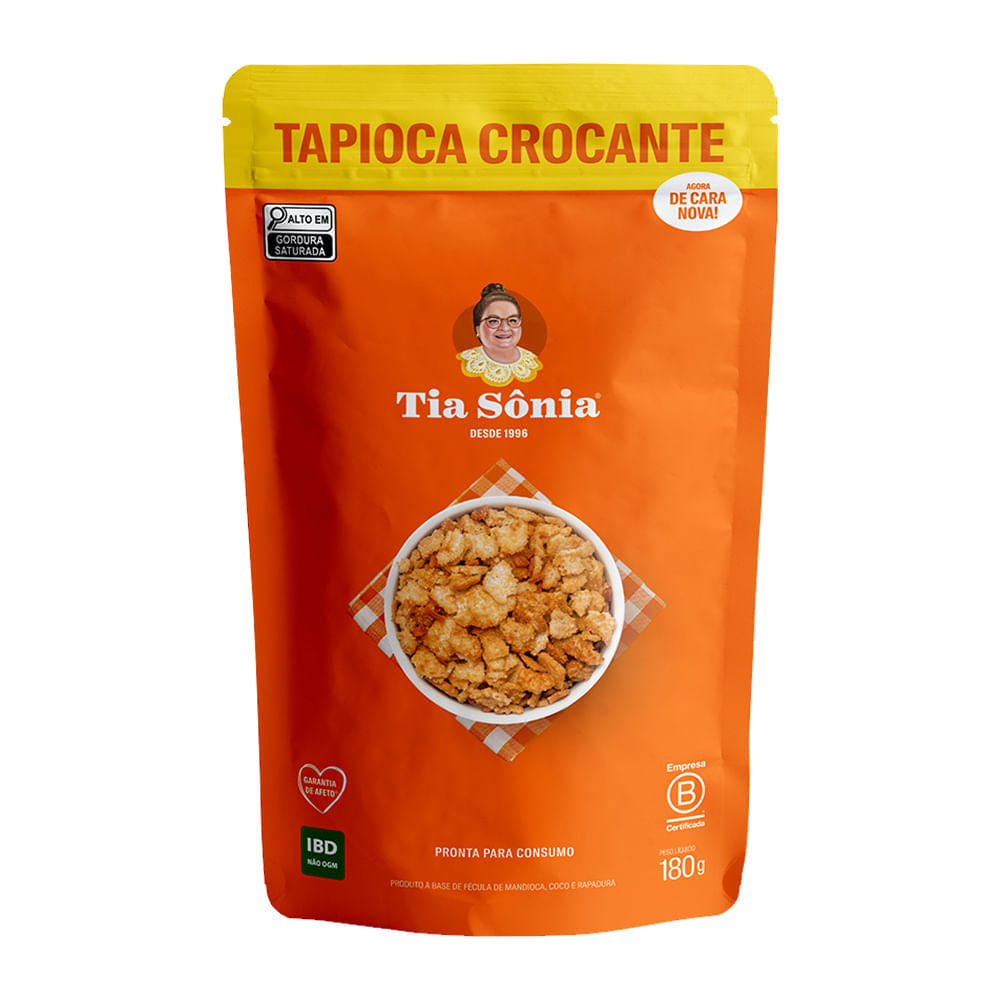 Tapioca Crocante 180G Tia Sônia - Shopping do Sicredi