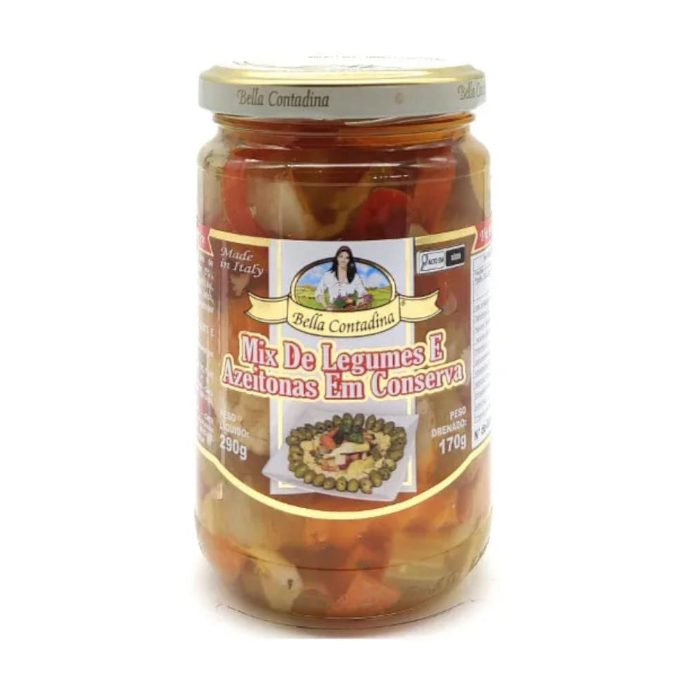 Conserva Italiana Bella Contadina Mix de Legumes e Azeitonas 290g ...