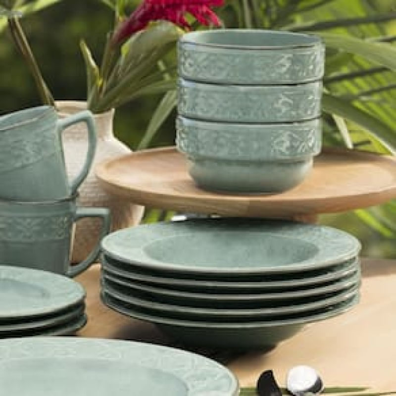 Aparelho de Jantar Biona Malaquita em Cerâmica com 20 peças - Shopping ...