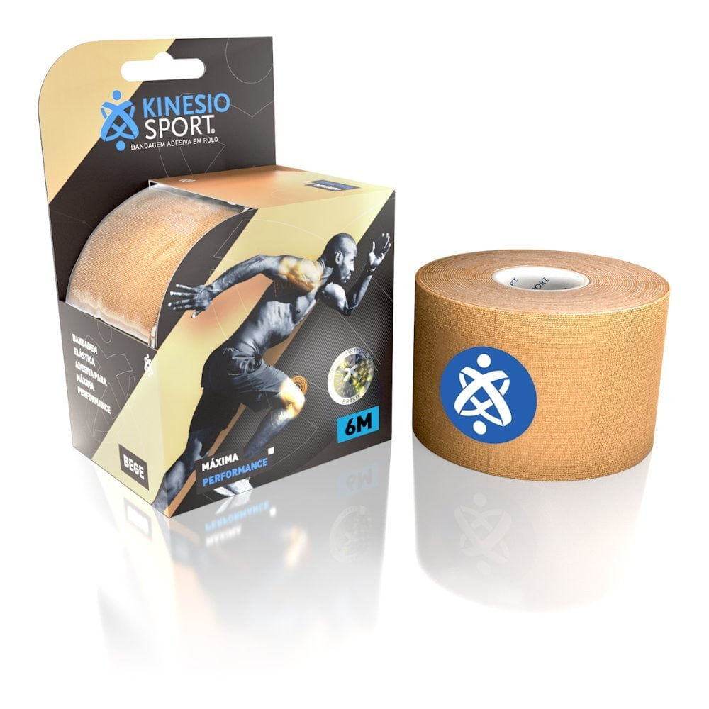Bandagem Elástica Adesiva Kinesio Sport Bege - Shopping do Sicredi