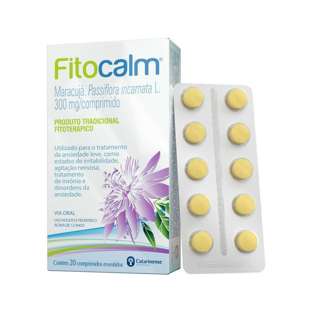 Fitocalm 20 Comprimidos Revestidos - Shopping do Sicredi