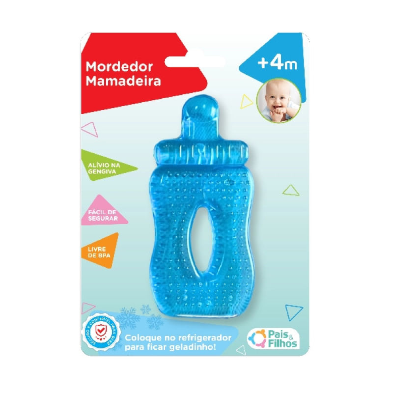 Mordedor mamadeira azul - ref 791835 - Shopping do Sicredi