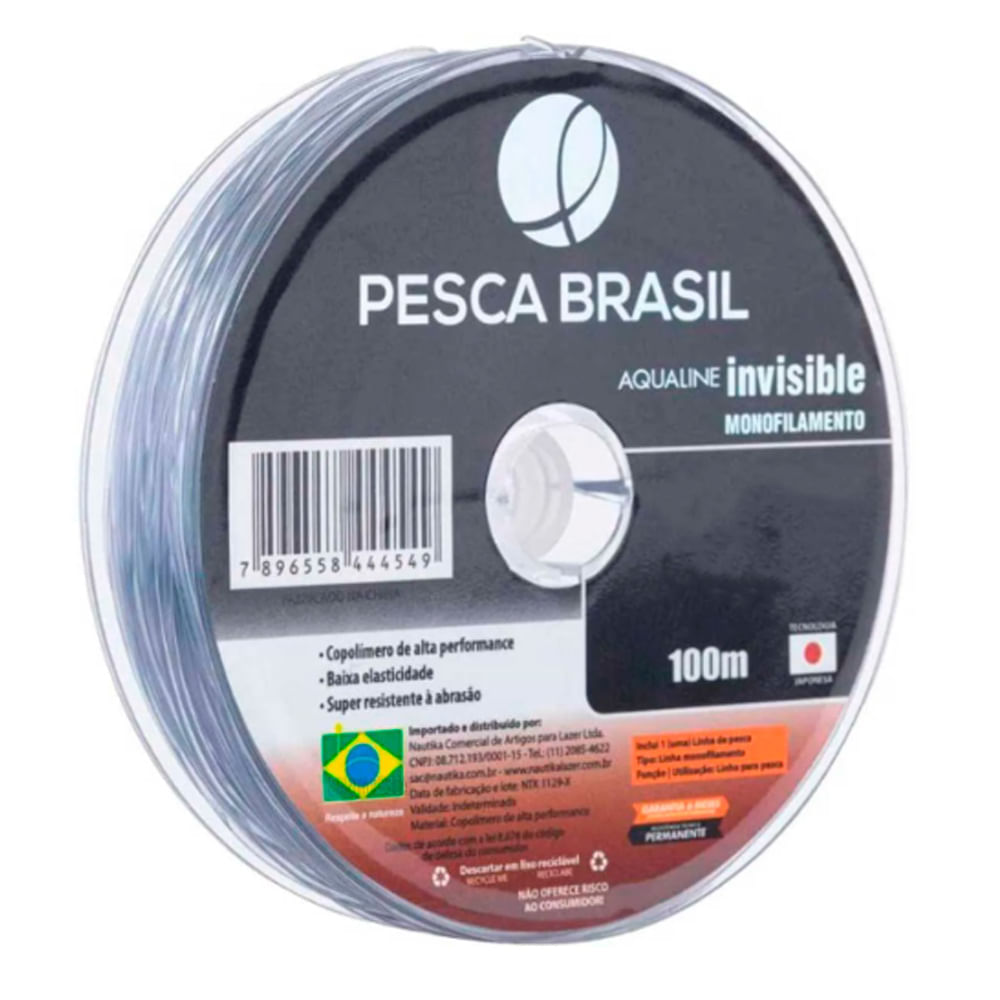 Linha Mono Aqualine Invisível 0,50Mm 100M 52,5Lb 10 Um - Shopping do ...