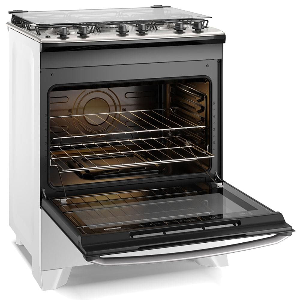 Fogão Electrolux 5 bocas Efficient FE5IB com Mesa Inox, PerfectCook ...